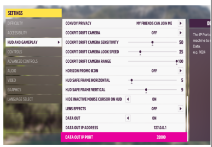 How to activate D-BOX haptic in Forza Horizon 5