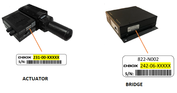 How to find the serial number (S/N) on a D-BOX haptic system